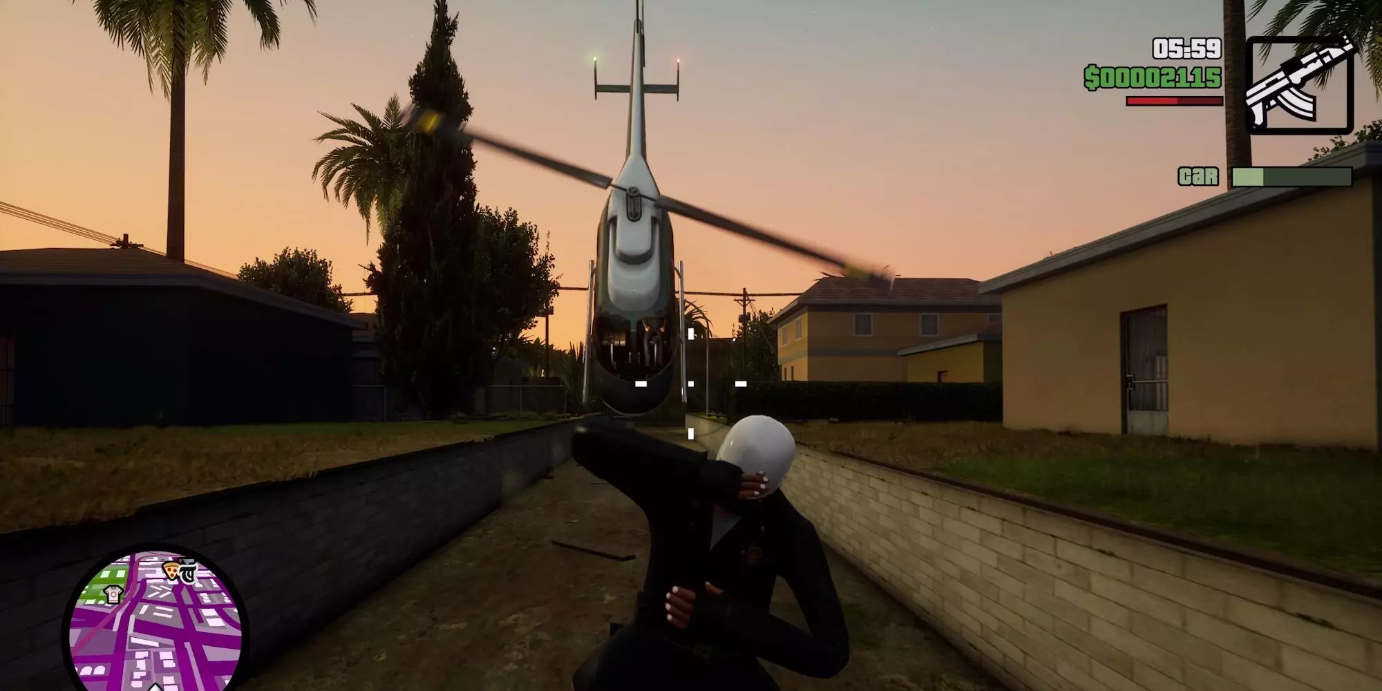 policjant san andreas z helikopterem