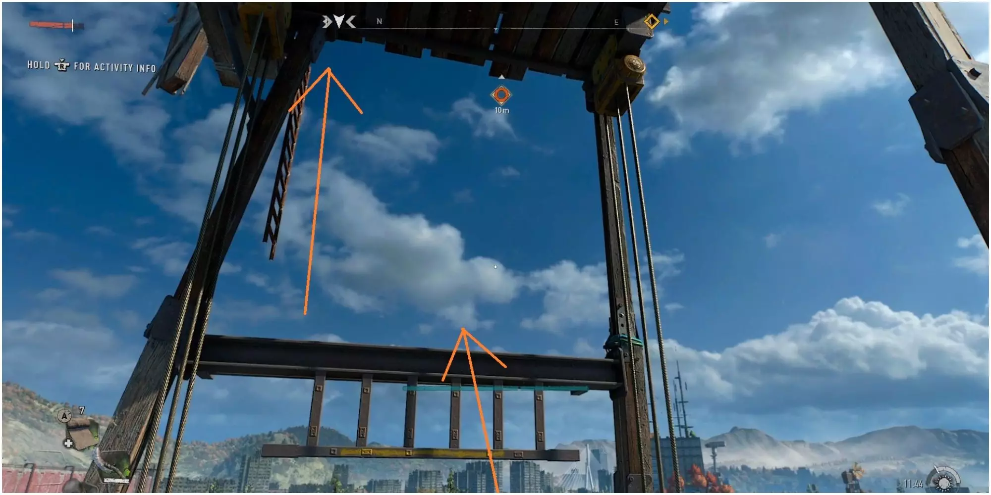 Dying Light 2 Manoeuvre op de top van Birch Windmill