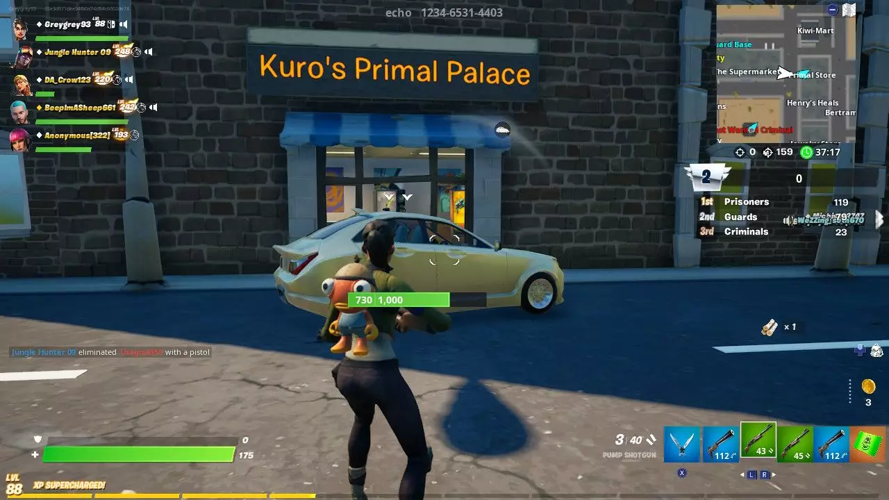 fortnite sedan vượt ngục