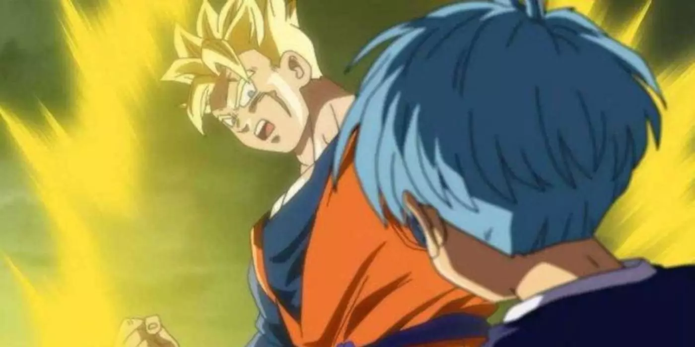 Ultimate Gohan sareng Super Saiyan Rage Trunks di DBZ: Kakarot