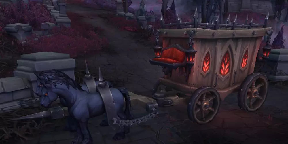 Darkhaven Carriage Revendreth paslaptys dalykų, kurių pasiilgote „World of Warcraft Shadowlands“