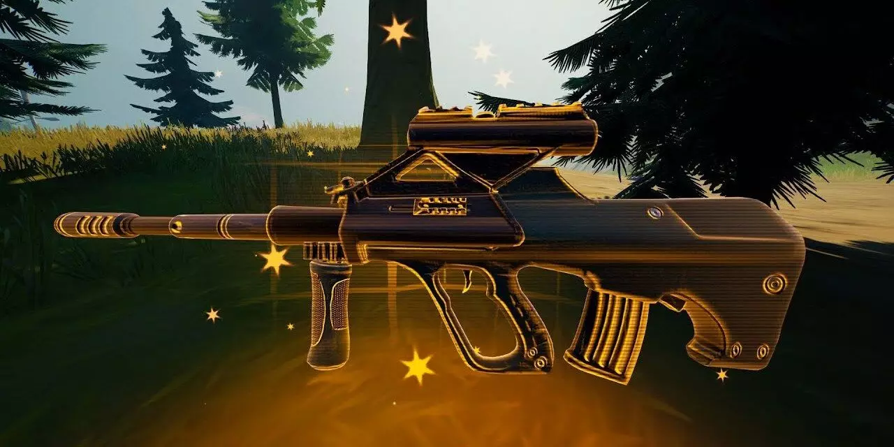 Fortnite Slone 的 Burst Assault Rifle 金閃閃發光