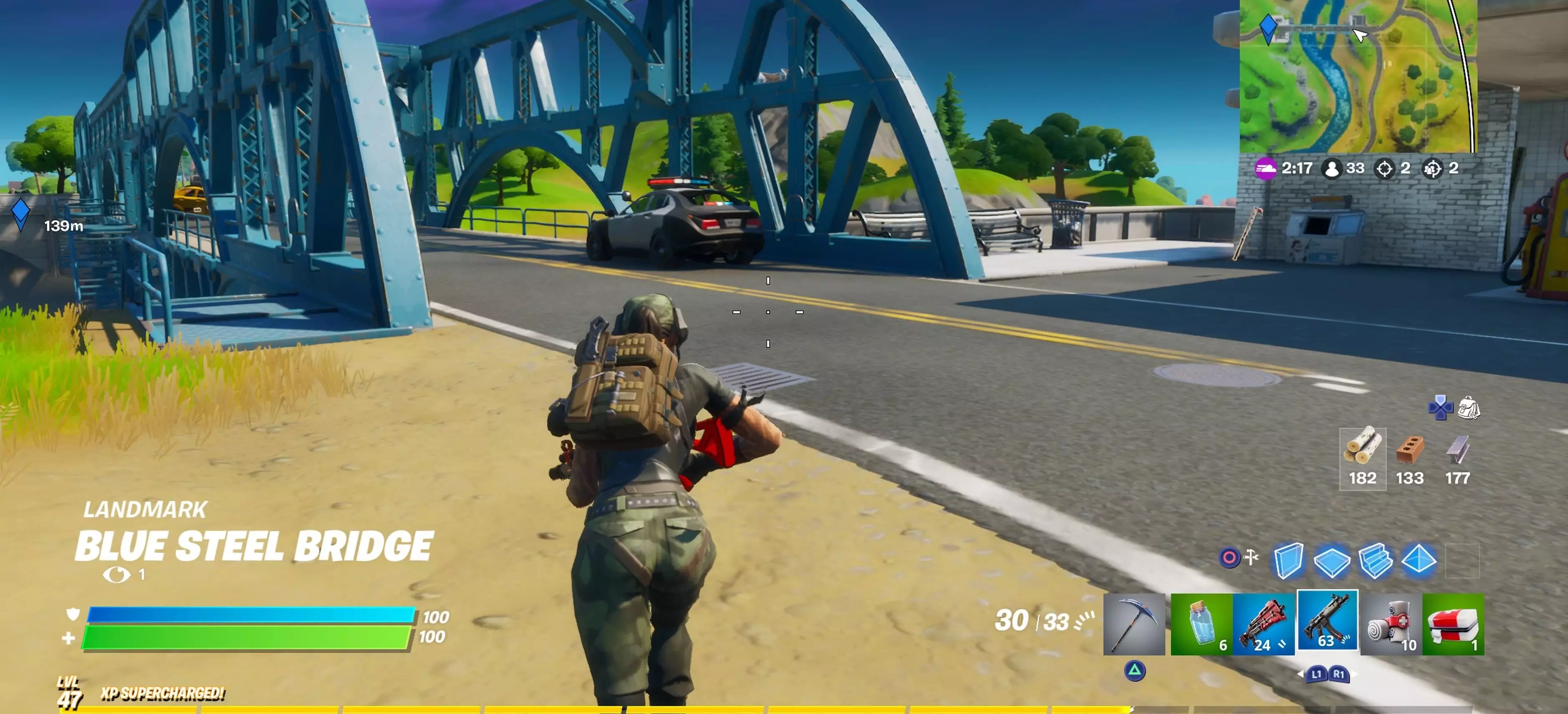 Fortnite Unde să găsești Blue Bridge