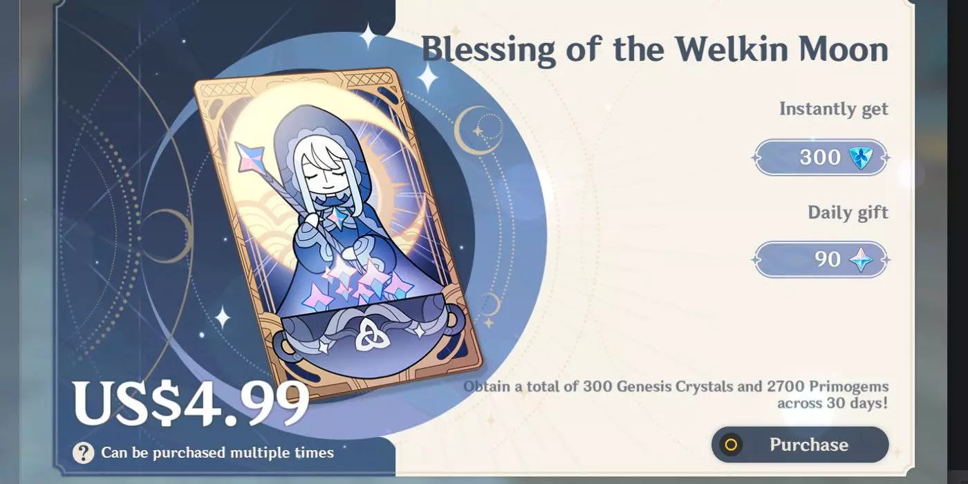 Welkin Moon Premium Purchase Genesis Crystals