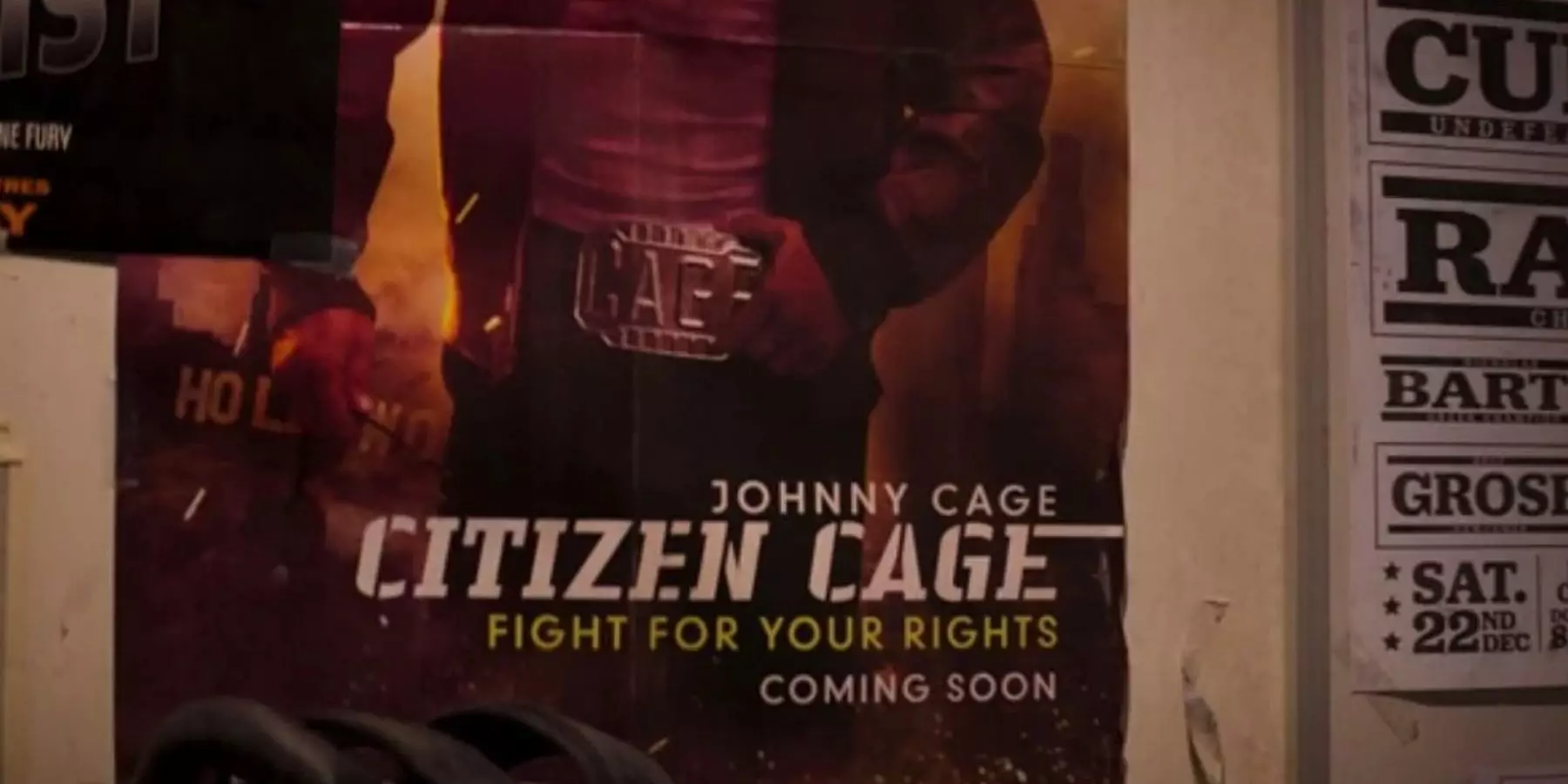 johnny cage poster in mortal kombat