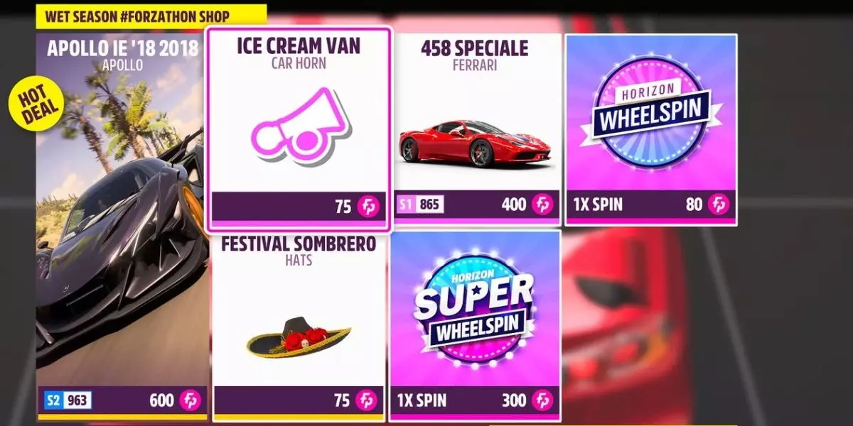 Forza Horizon 5 Forzathon Shop Serie 1 Estación húmeda