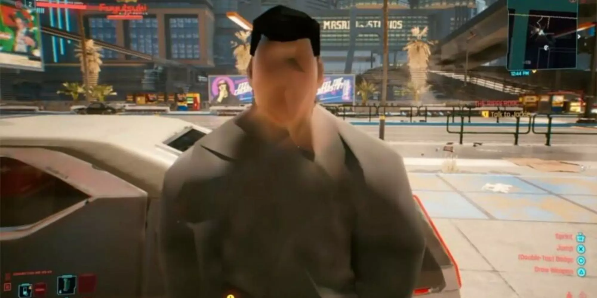 Cyberpunk 2077 Blurry NPC على وحدة التحكم