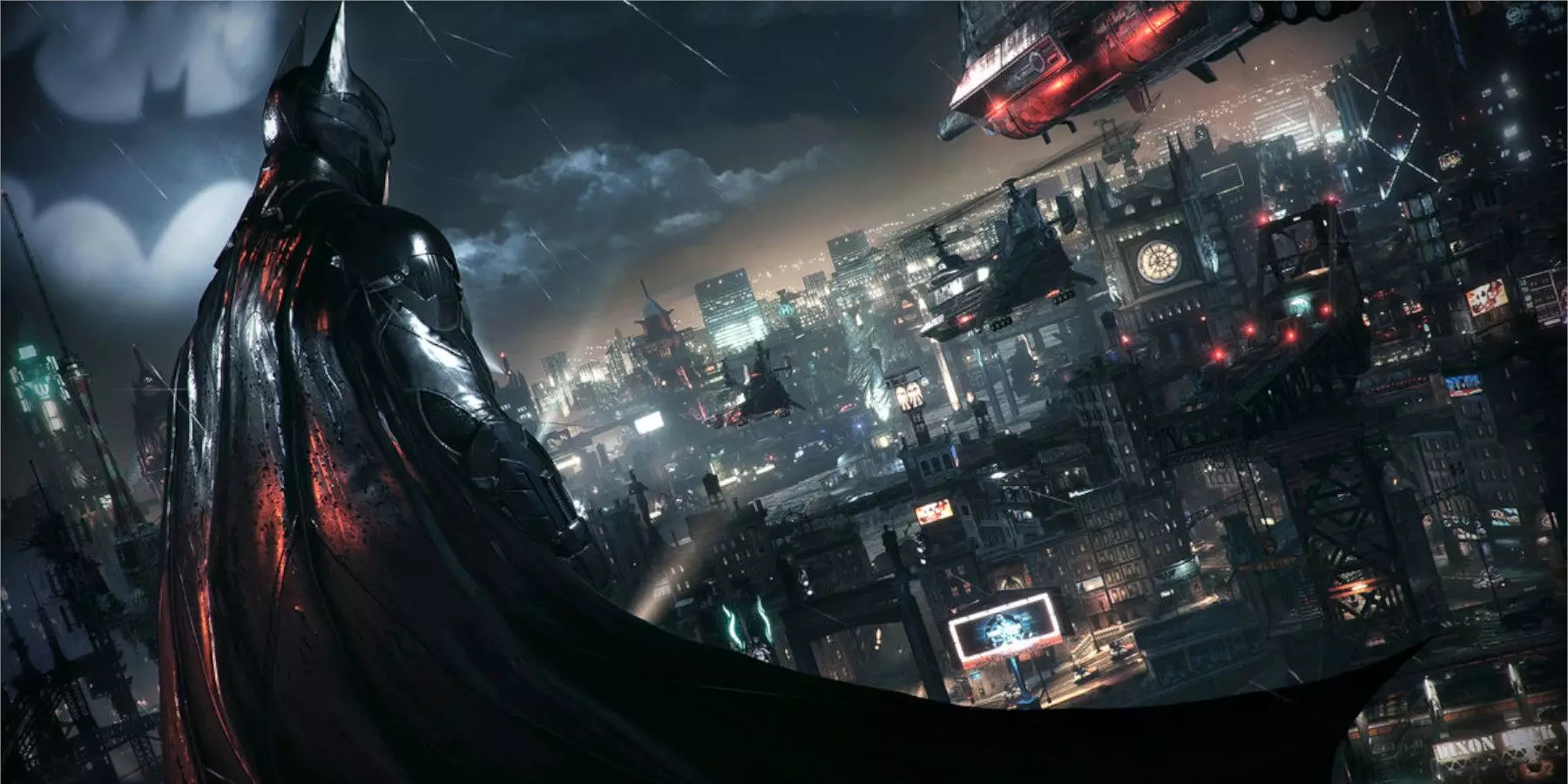 batman-arkham-knight-batman-มองเห็นฝนตก-เมือง