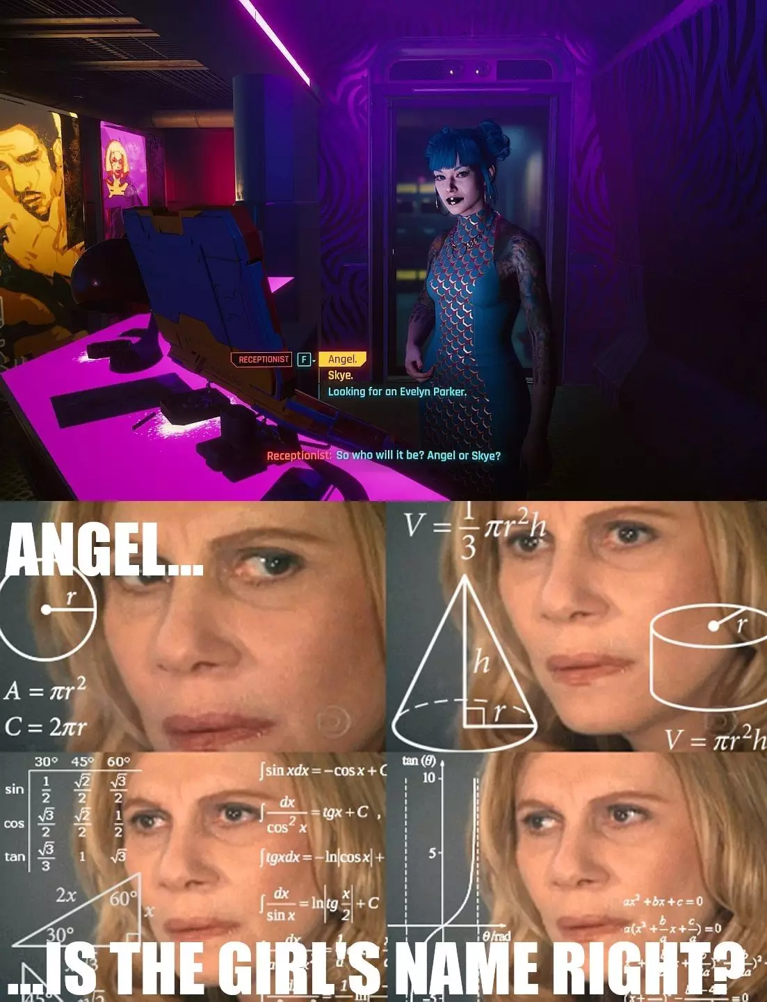 Cyberpunk 2077 Meme Malaikat Skye