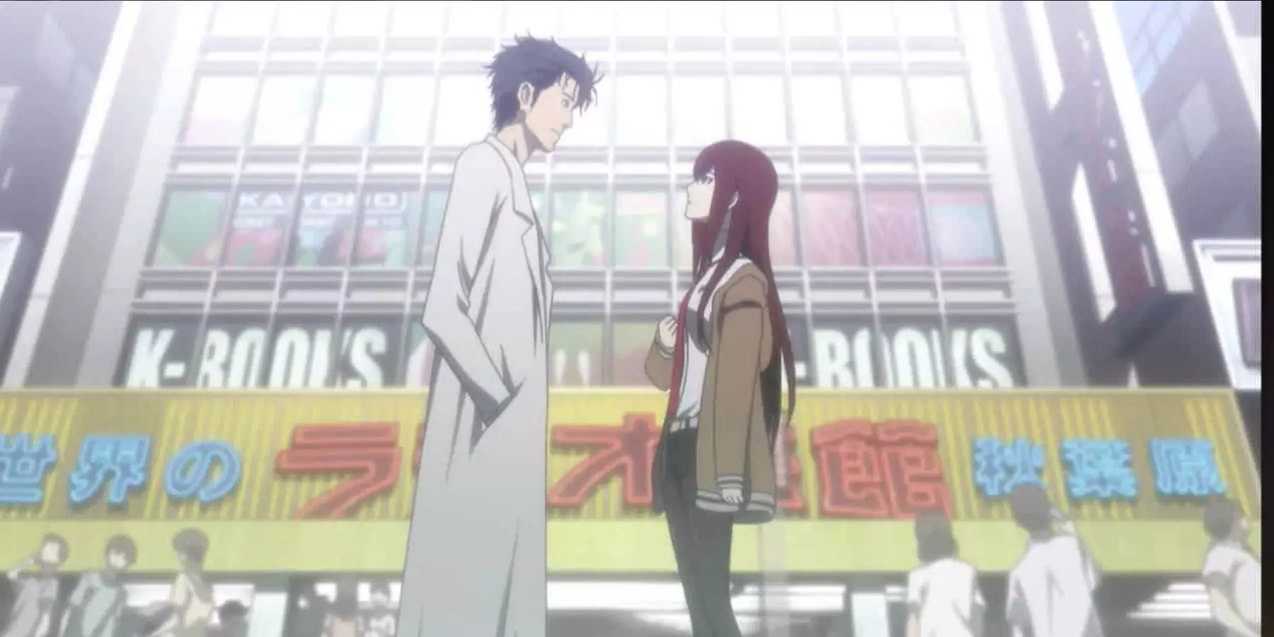 Sina Okabe at Kurisu sa anime ng Steins Gate