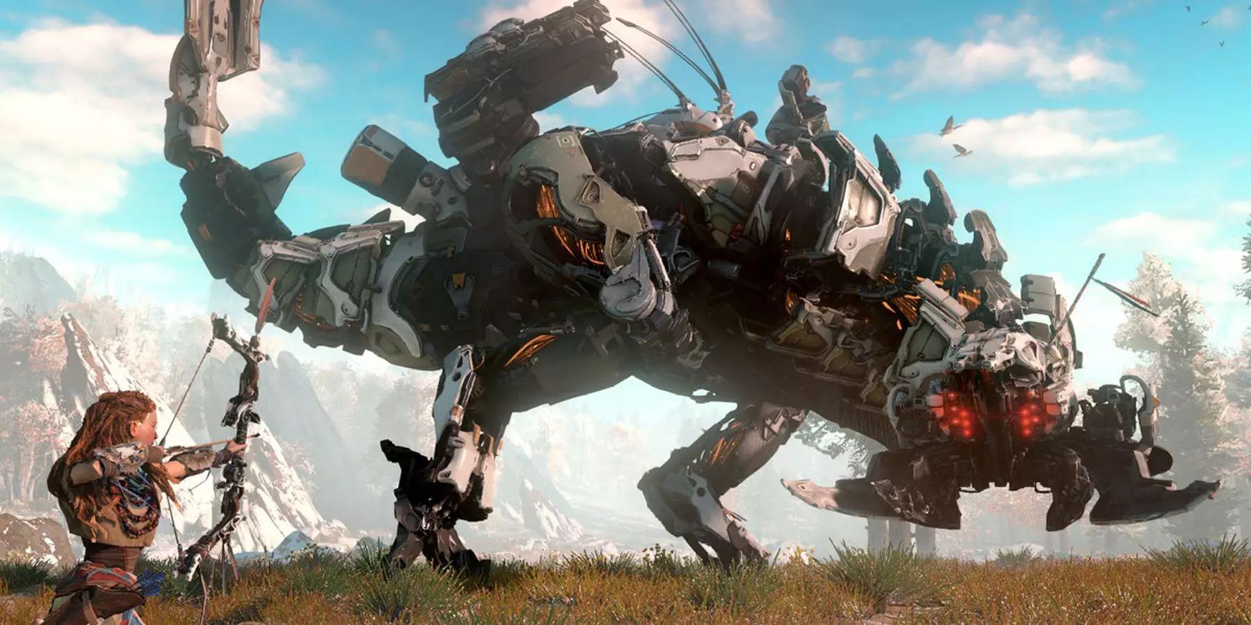 Horizon Zero Dawn Aloy míří na Thunderjaw