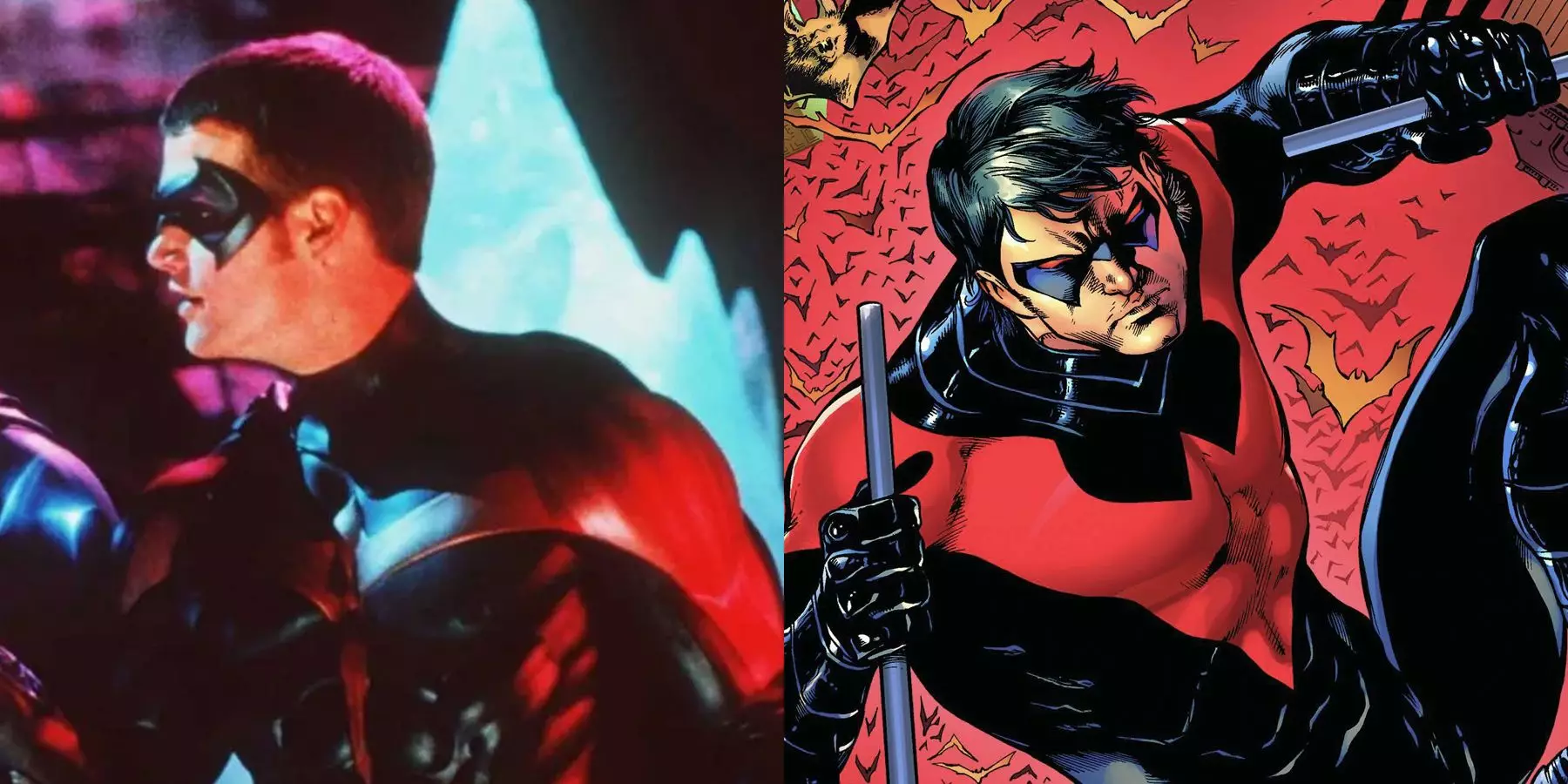 Dick Grayson Nightwing -puvun kanssa