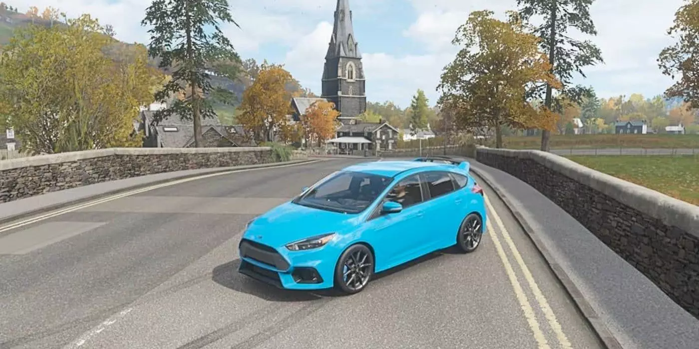 Forza Horizon 4 Ford Focus ბრუნავს პრარის ქუჩაზე