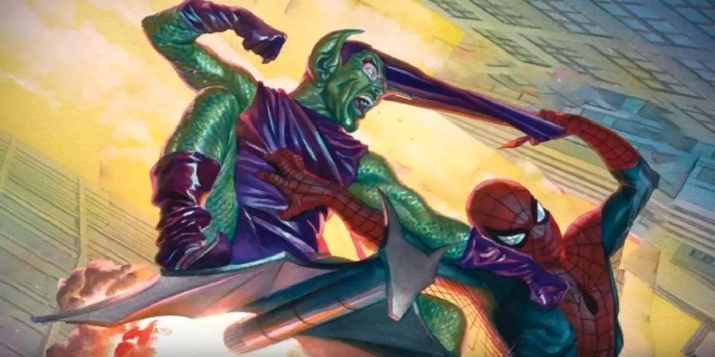 spider-man နှင့် green goblin ရုပ်ပြကာဗာ တိုက်ပွဲ