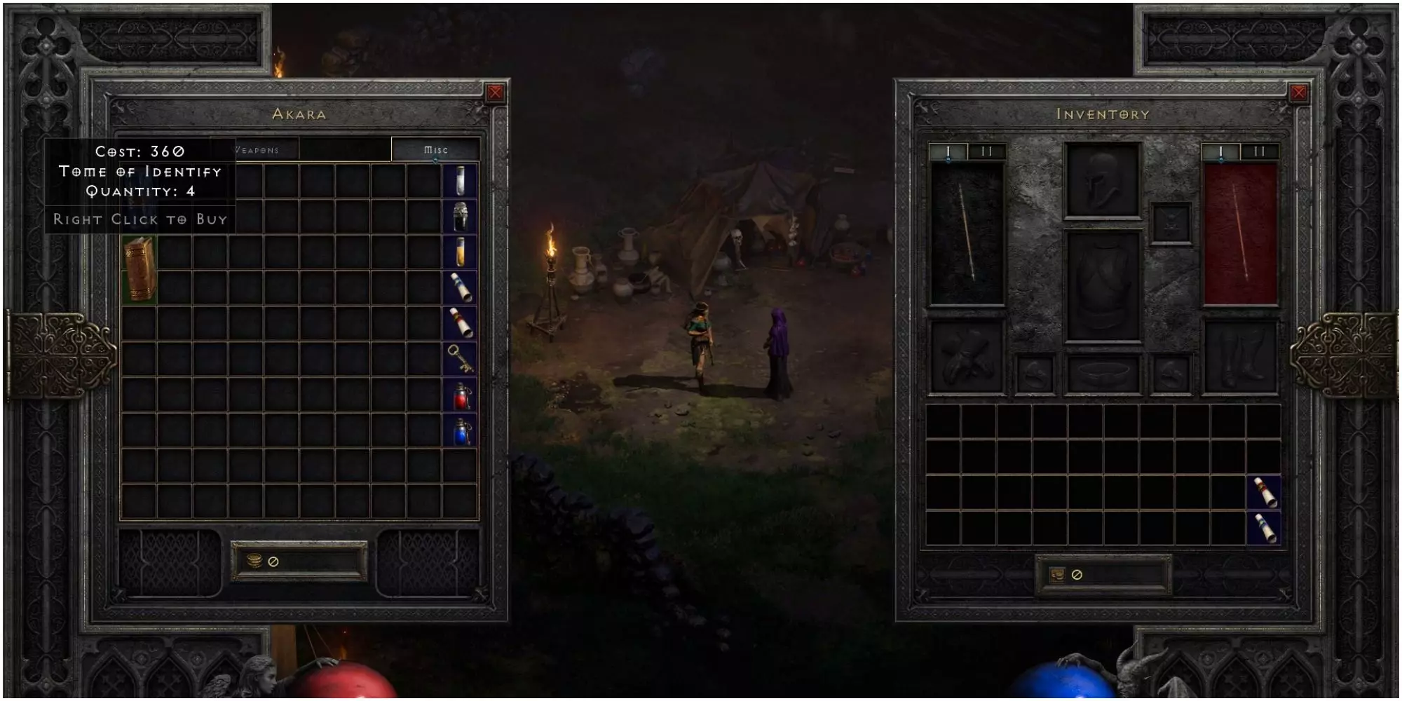 Diablo 2 Resurrected Meuli Tome Of Identipikasi Ti Akara