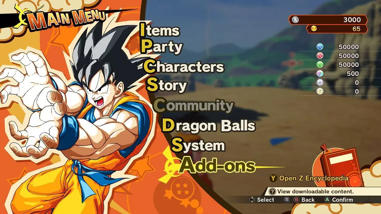 dbz kakarot dlc ආරම්භය