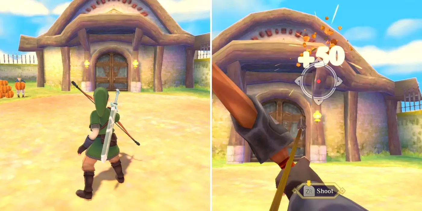 Das Pumpkin Pull-Minispiel in The Legend of Zelda: Skyward Sword HD