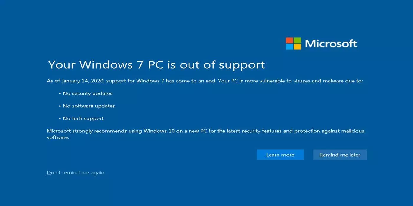 windows 7 不支持免费升级 windows 10