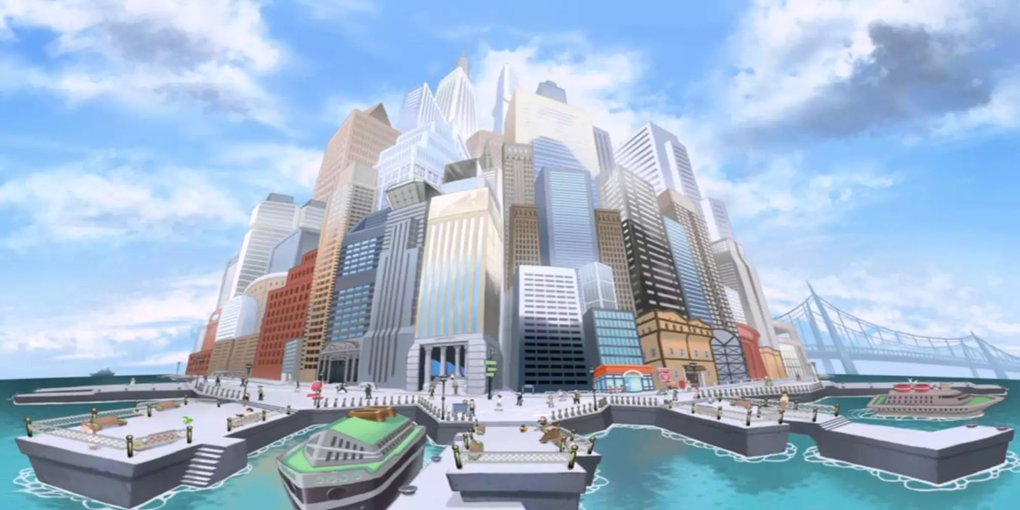 Artwork of Castelia City dari Pokemon Black 2 & White 2