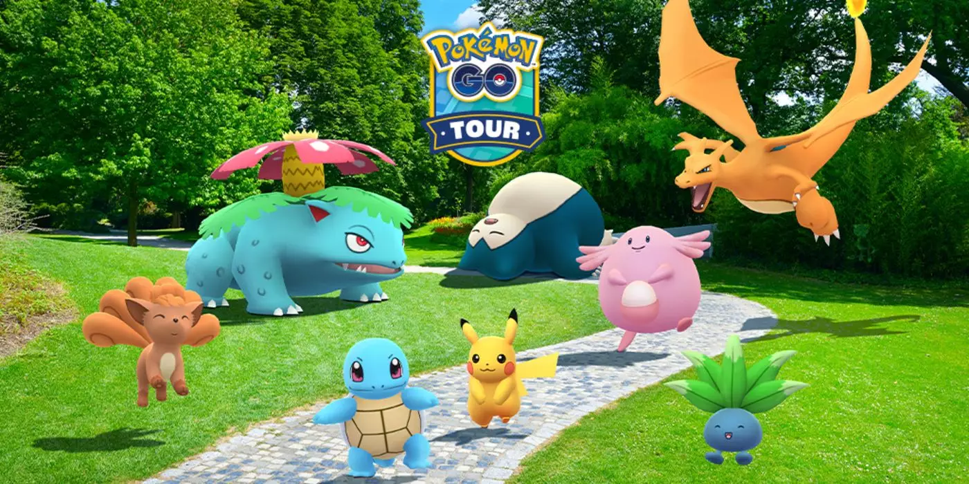 Pokemon go tour kanto pasākuma reklāmas attēls