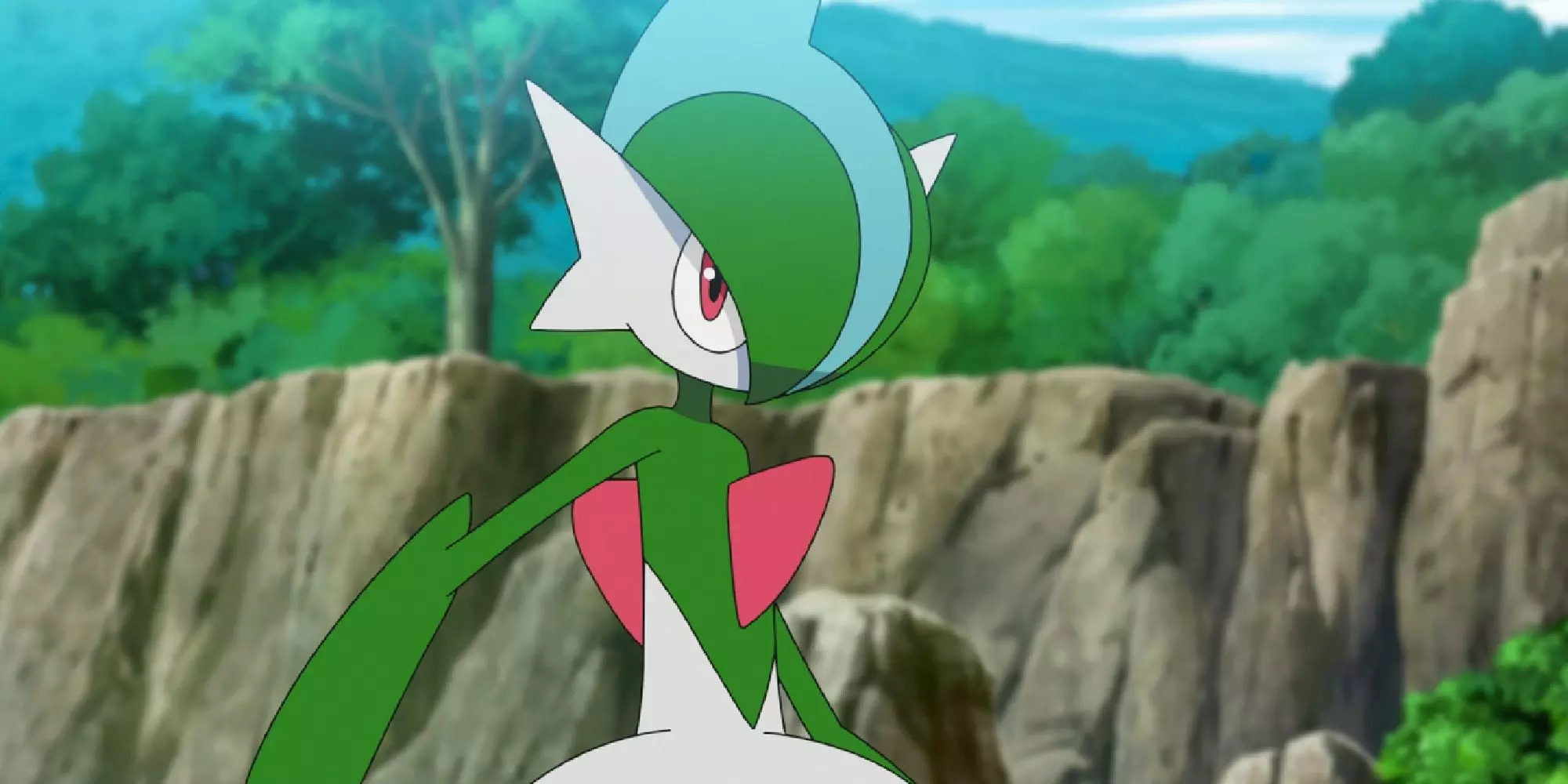 Si Gallade ay nakatayong nakakatakot sa anime