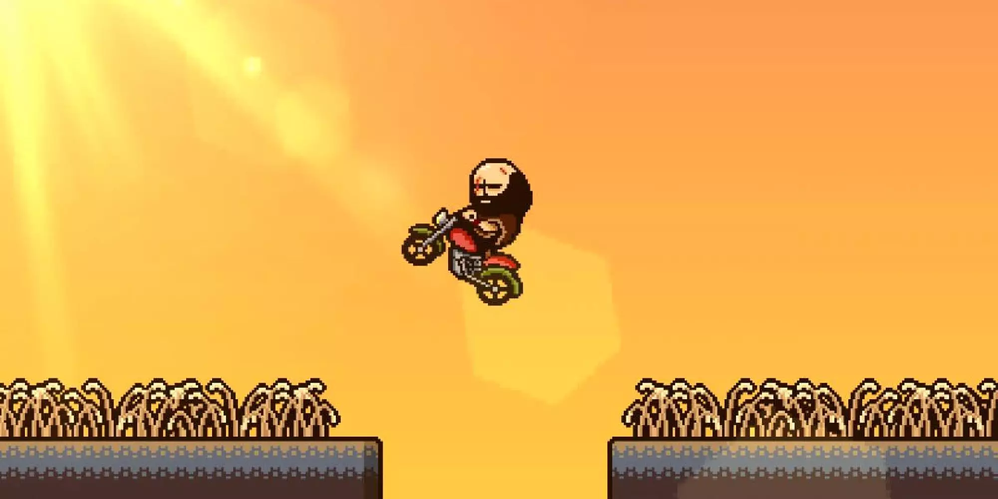 Brad Armstrong, Lisa: The Painful'da bir buğday tarlasında motosikletle sürüyor