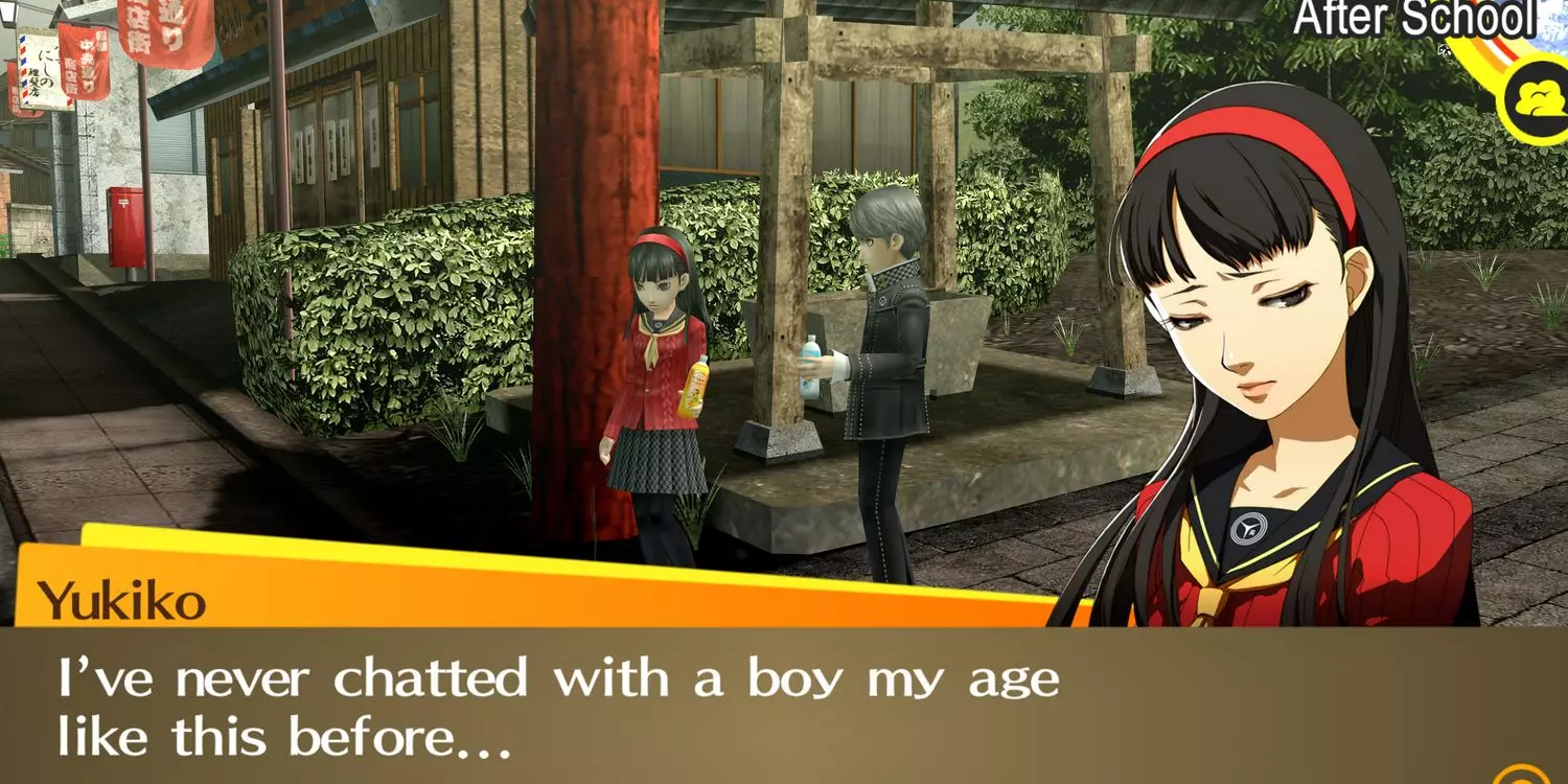 Yukiko Amagi razgovara s protagonistom