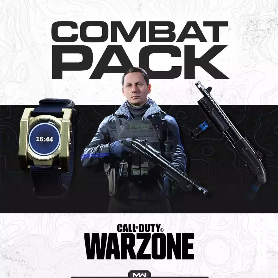 call of duty warzone, pack de combat, publicité avec contenu