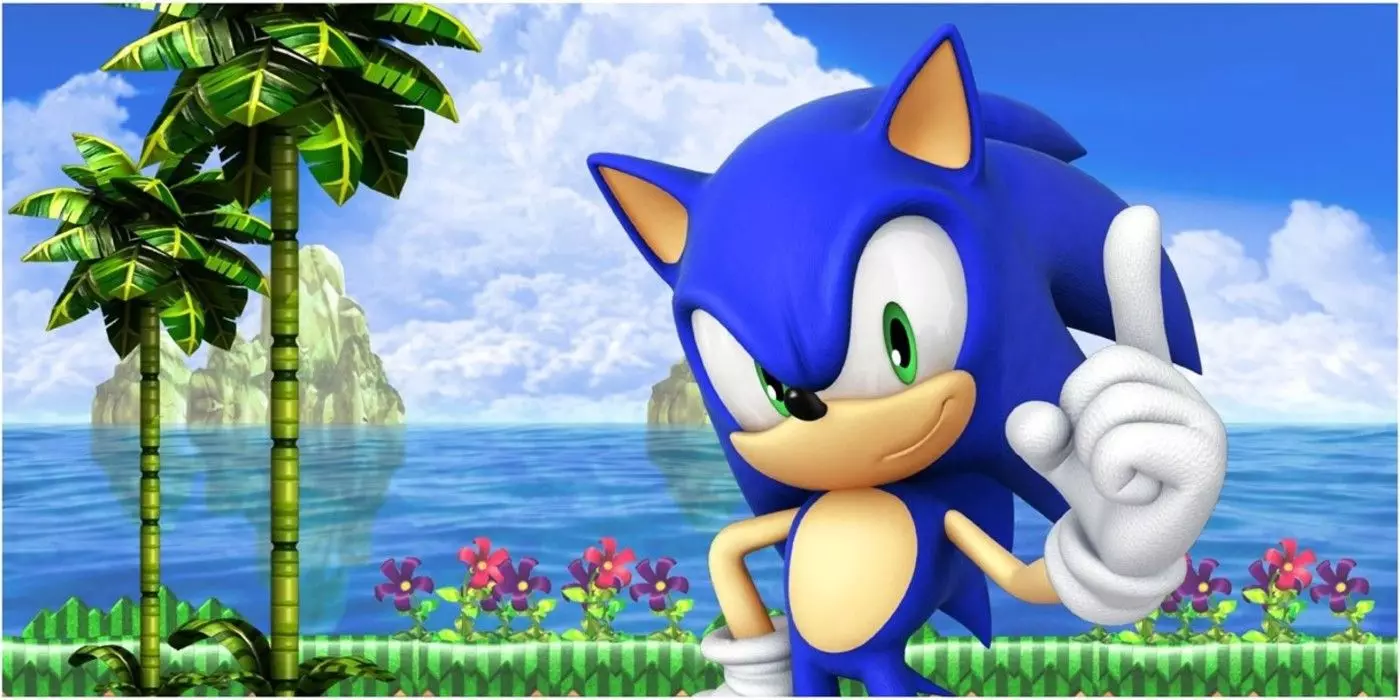 Sonic บนเกาะชี้ขึ้น