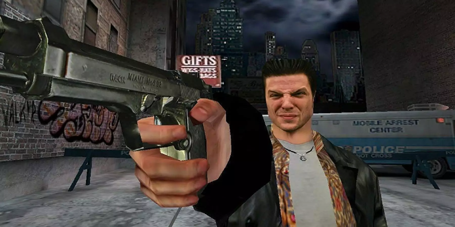 Max Payne កាន់កាំភ្លើង