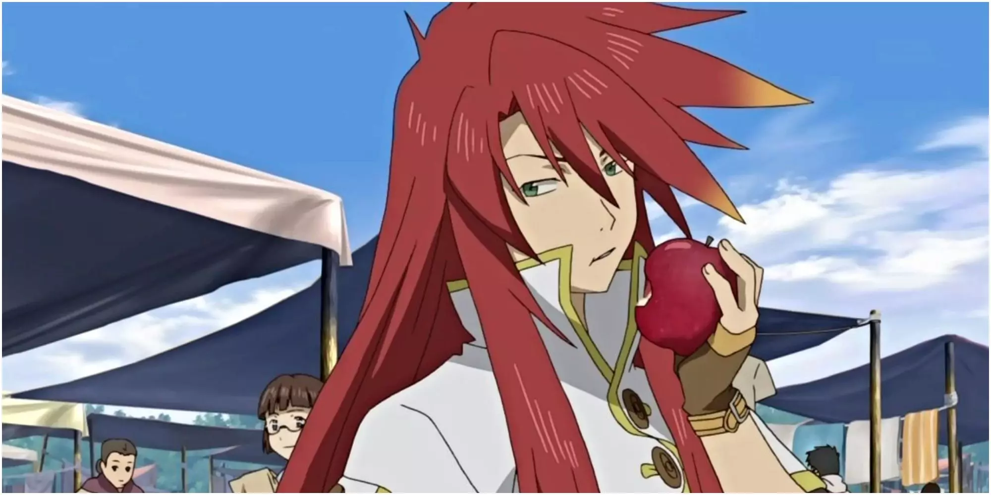 Luke pred cvičením s mečom v Tales of the Abyss