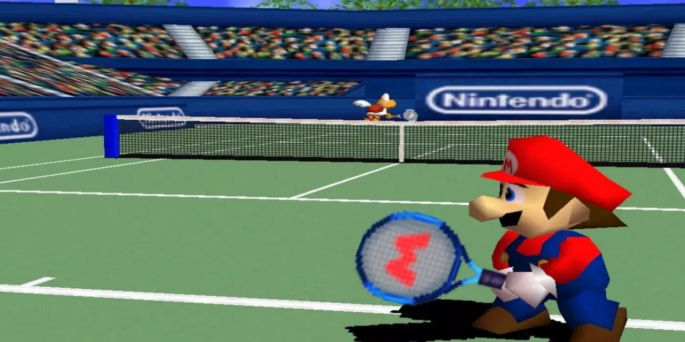 Mario Tennis n64 Mario déngt zu Troopa