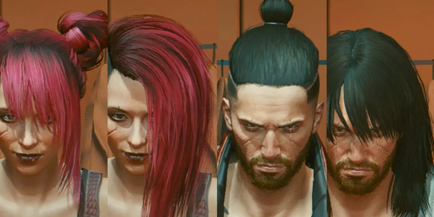 cyberpunk 2077 ကွဲပြားခြားနားသောဆံပင်ပုံစံများ