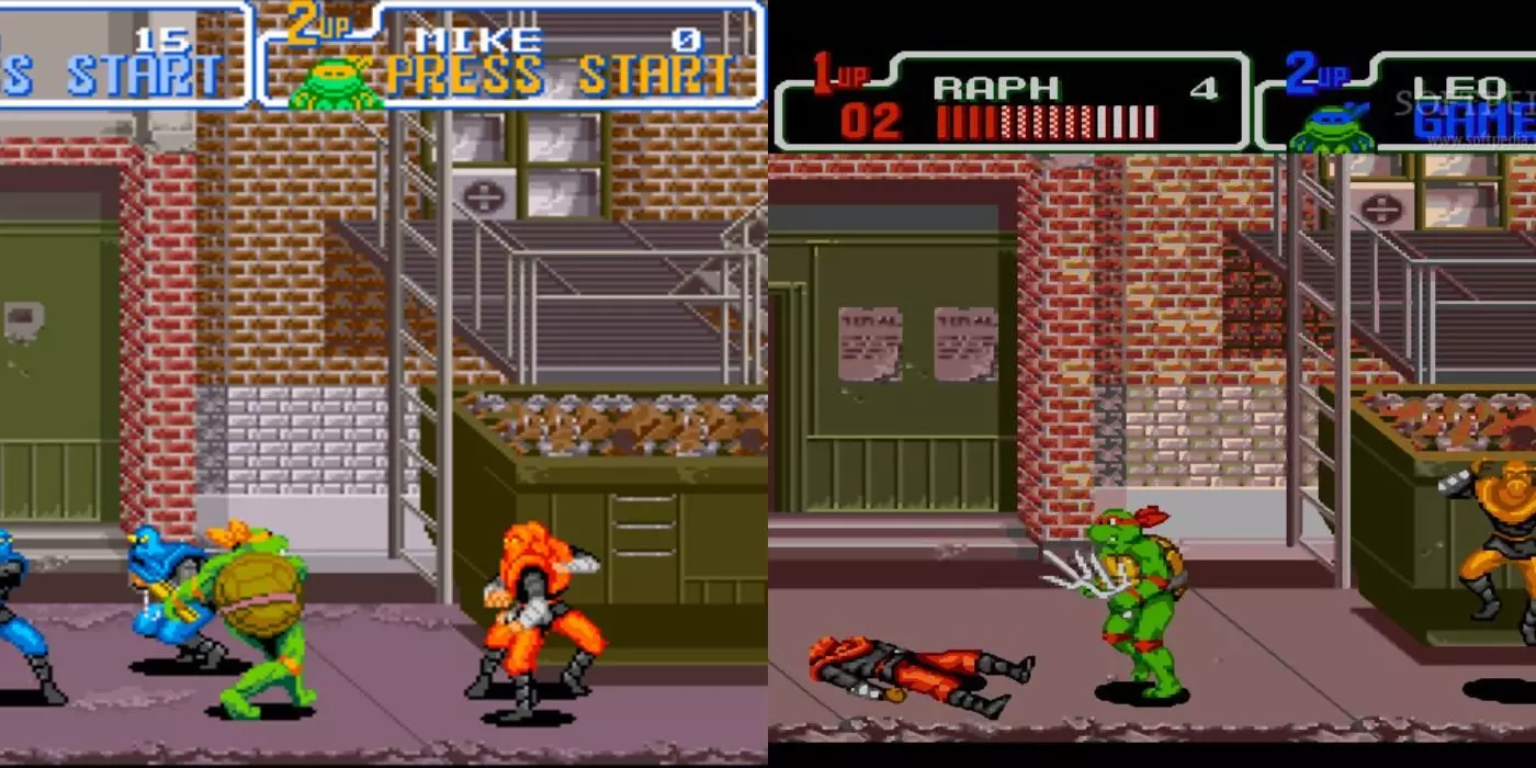 Turtles in Time Hyperstone Heist New York geteiltes Bild Mike Raph