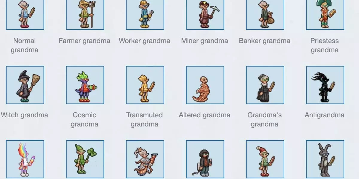 Cookie Clicker Todo lo que necesitas saber sobre las apariencias de las abuelas Diferentes versiones Actualizaciones