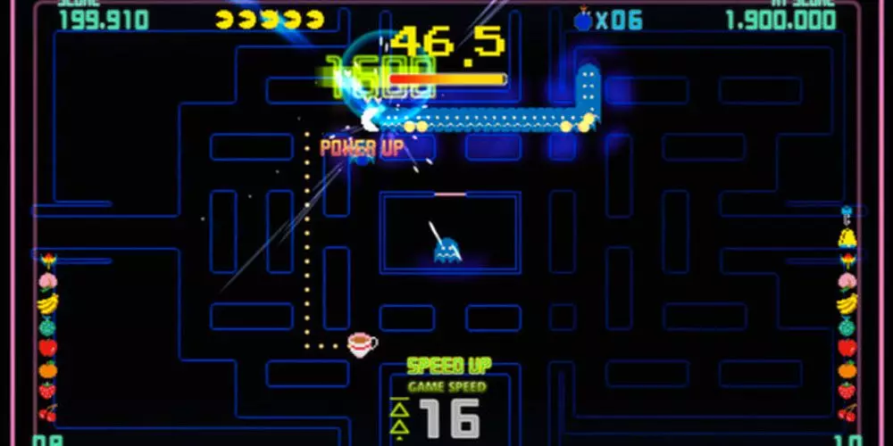 Gameplay tal-Pac Man Championship Edition b'power ups