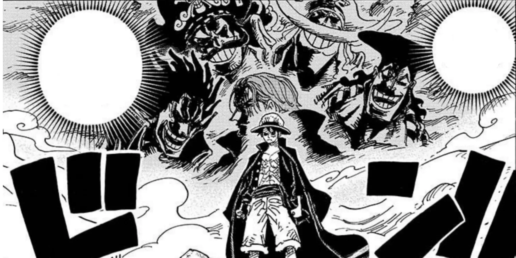 Luffy Rocks Roger Shanks Oden uit One Piece