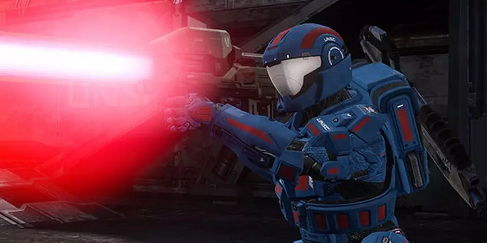 Umukinnyi ukoresheje Spartan Laser muri Halo