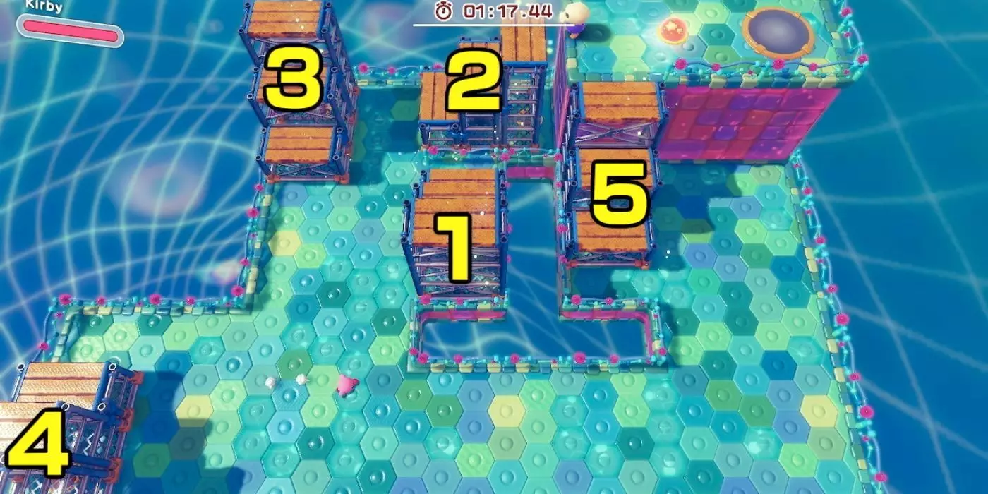 Kirby og det glemte land step it up treasure road final map