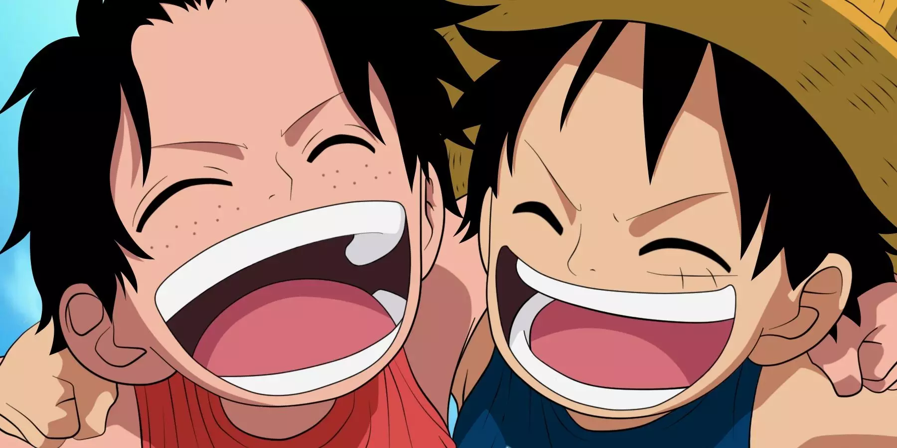 Ace i Luffy jako dzieci