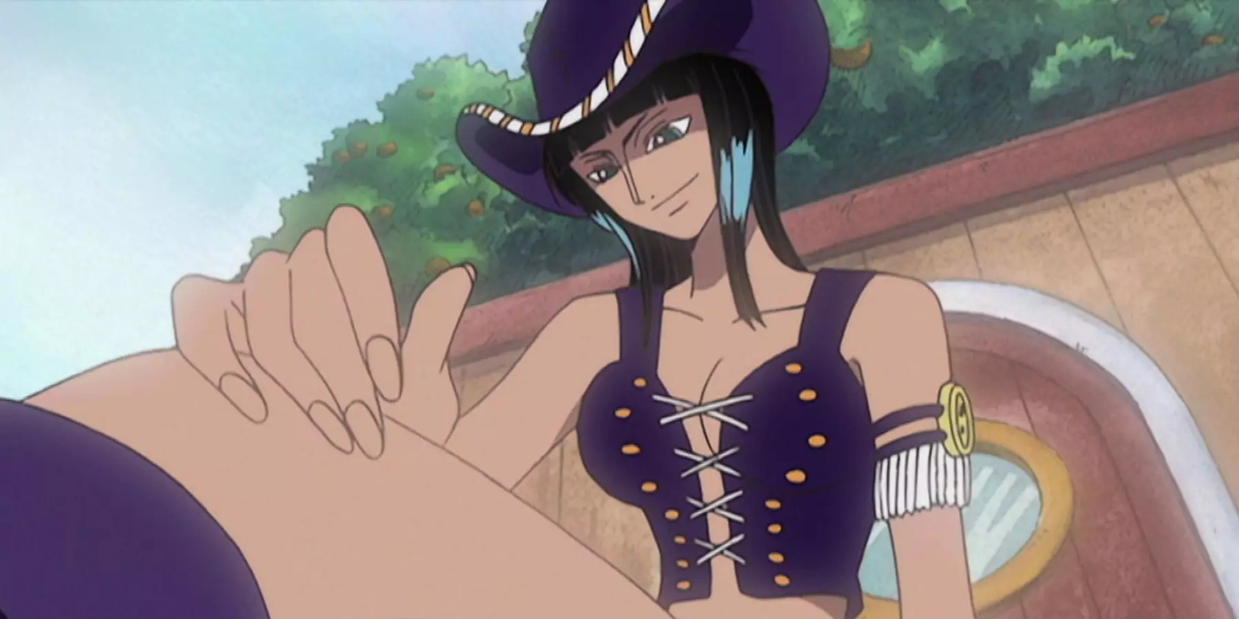 Nico Robin นั่งบน Merry Go