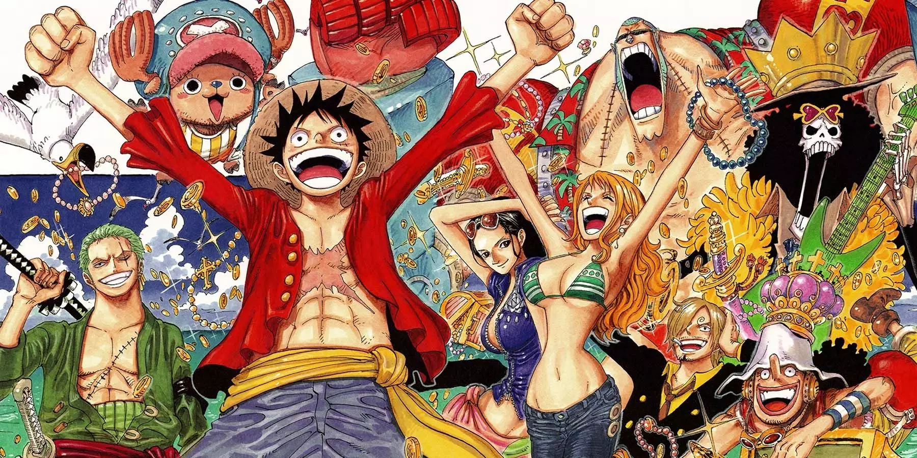 The Straw Hats កំពុងប្រារព្ធពិធីក្នុង One Piece