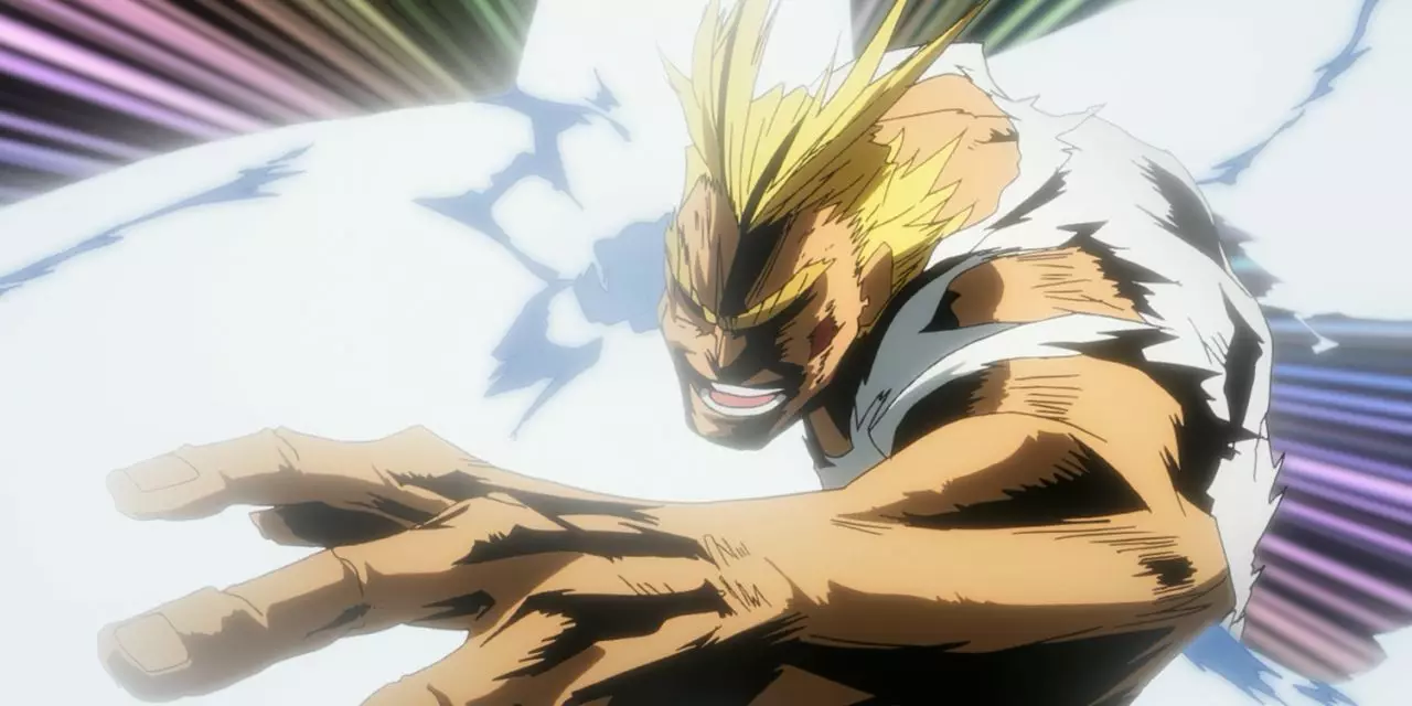 All Might's smeč v My Hero Academia