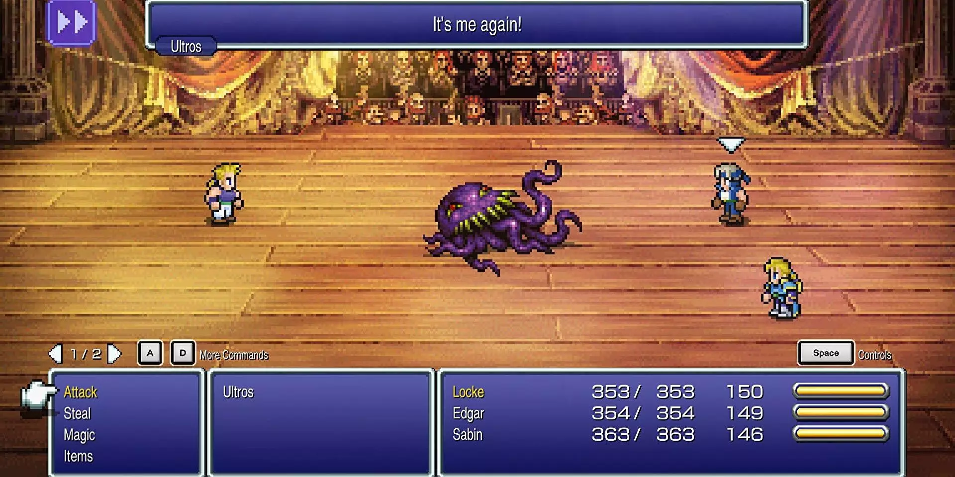 Fonten i Final Fantasy 6 Pixel Remaster