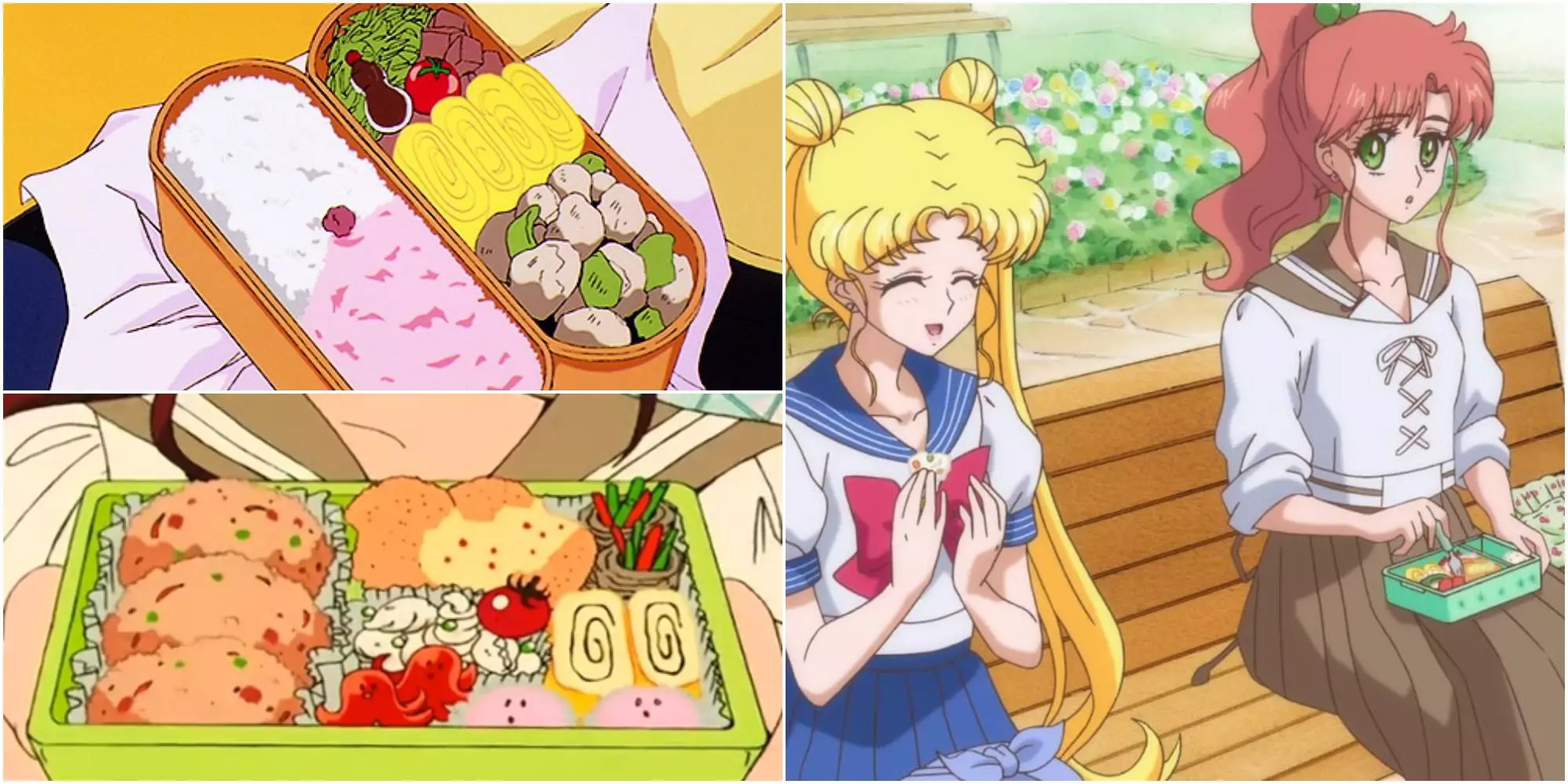 Colagem de Bento no anime Sakura CardCaptor Sailor Moon