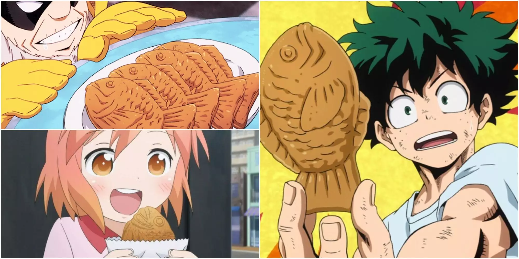 Montagem de Taiyaki em My Hero Academia e Haruka