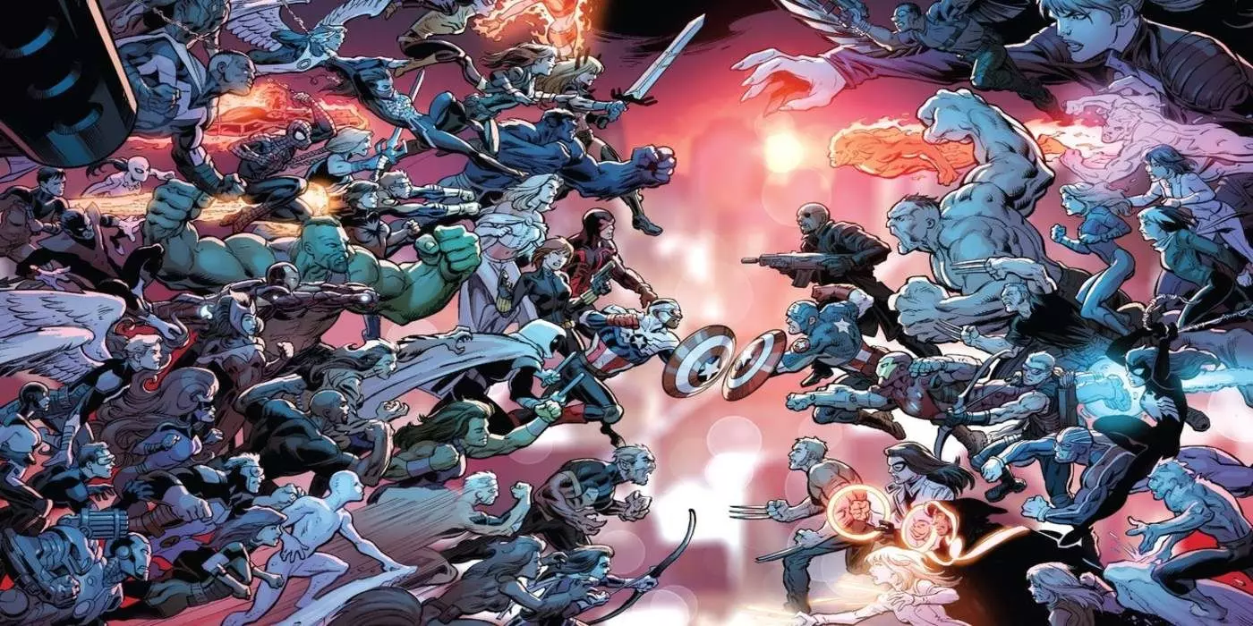 פאנל הקומיקס של secret wars marvel