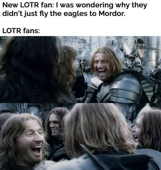 Si Faramir ug Boromir malipayong nagkita pag-usab sa Lord of the Rings.