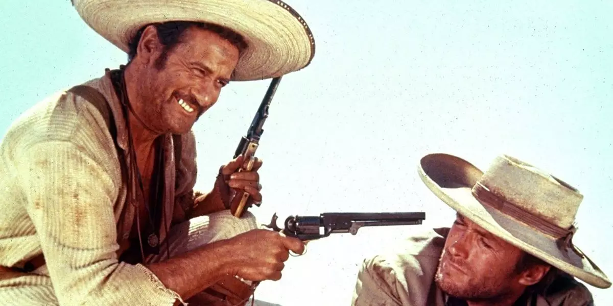 Clint Eastwood & Eli Wallach ar an Maith An Droch-Úc Agus An Gránna