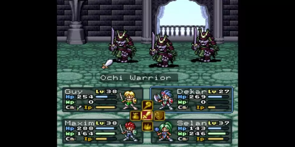 Gabháil scáileáin ó Lufia 2 (SNES)